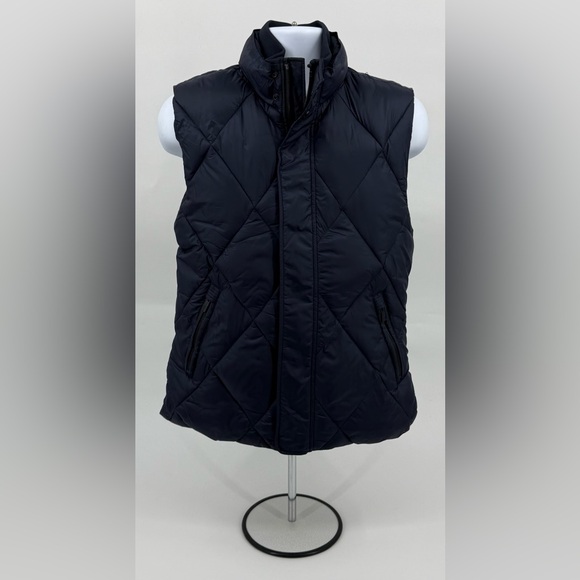 Zara | Jackets & Coats | Zara Man Basic Navy Blue Puffer Vest Mens Medium M Diamond Stitch ...